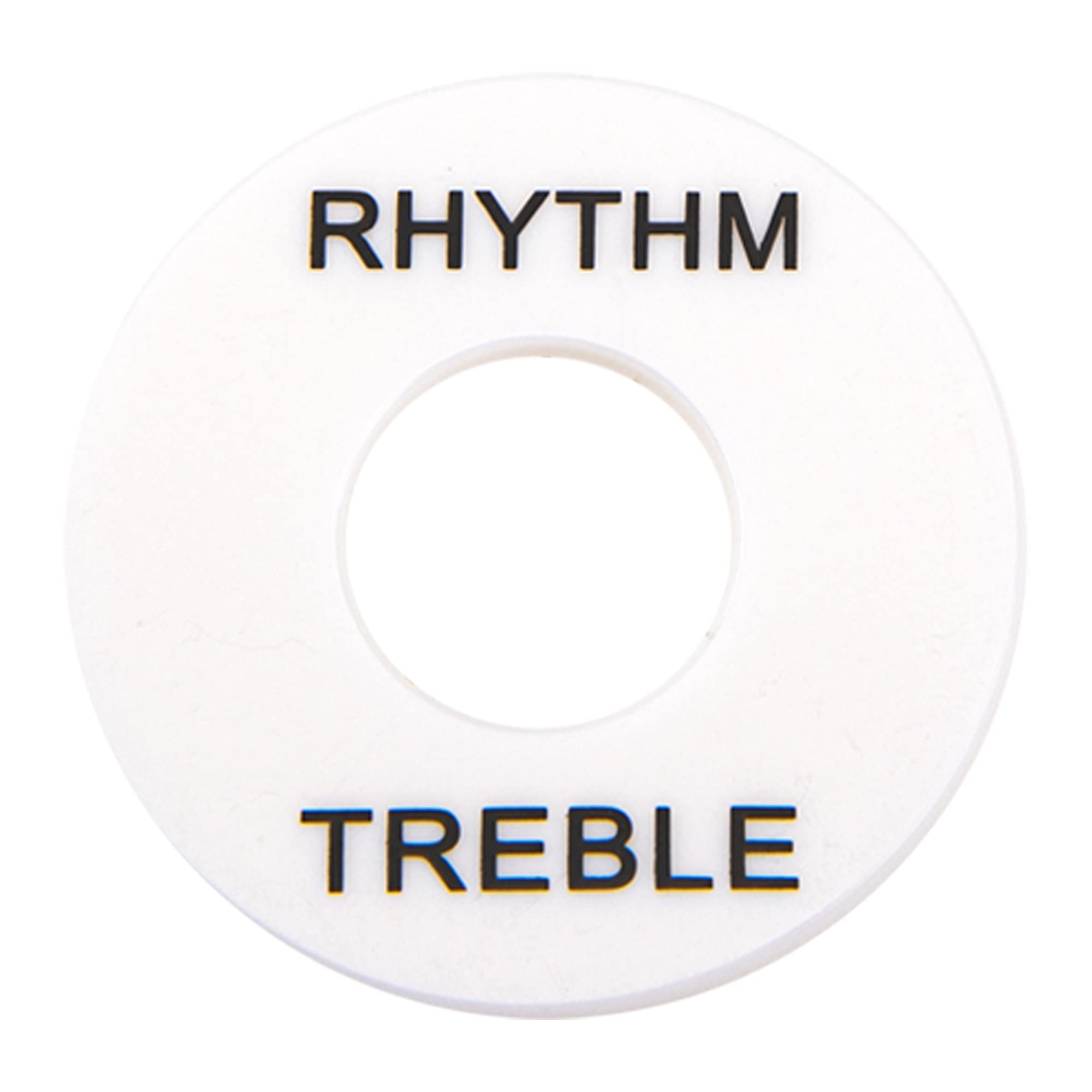 12Pcs Yootones Plastic Guitar Toggle Switch Washer Plate Rhythm Treble Ring with Letter Compatible with Les Paul Guitar (White)