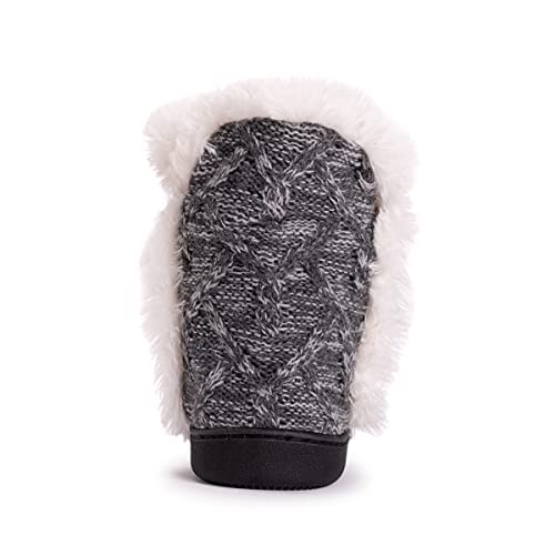 MUK LUKS baby girls Muk Luks® Women's Cheyenne Slipper, Grey Marl, Medium US