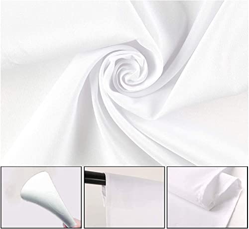 Backdrop Stand with White Backdrop,White Backdrop Stand,White Photo Backdrop with Stand, Polyester White Cloth 6x9 feet Adjustable 8.5x10 Photography Stand 4 Clips
