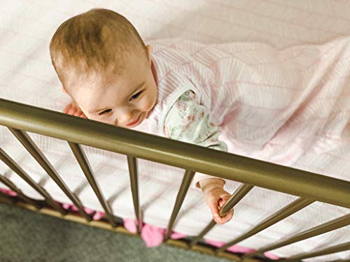 BaeBae Goods Crib Sheets for Baby Boys and Girls, 4 Pack, Soft and Breathable Jersey Knit Fitted Sheet Set, Cute Gender Neutral Nursery Mattress Bedding, Universal Fit (Gold Dots)