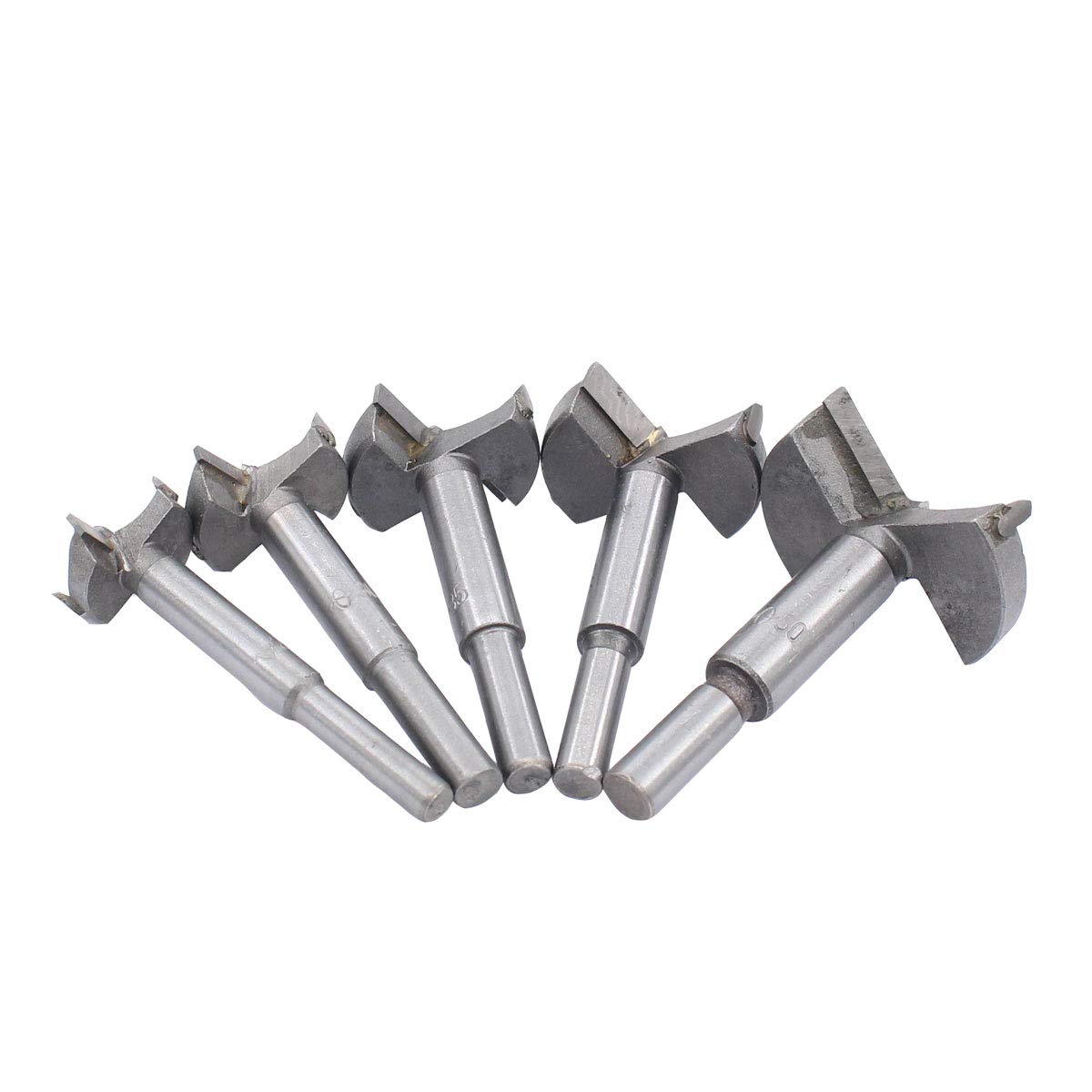 ApplianPar Forstner Drill Bits, Tungsten Steel Woodworking Wardrobe Doors Windows Hinge Hole Saw Set, Wood Cut Auger Opener Round Shank Drilling Cutting Tool 14mm to 50mm Pack of 20