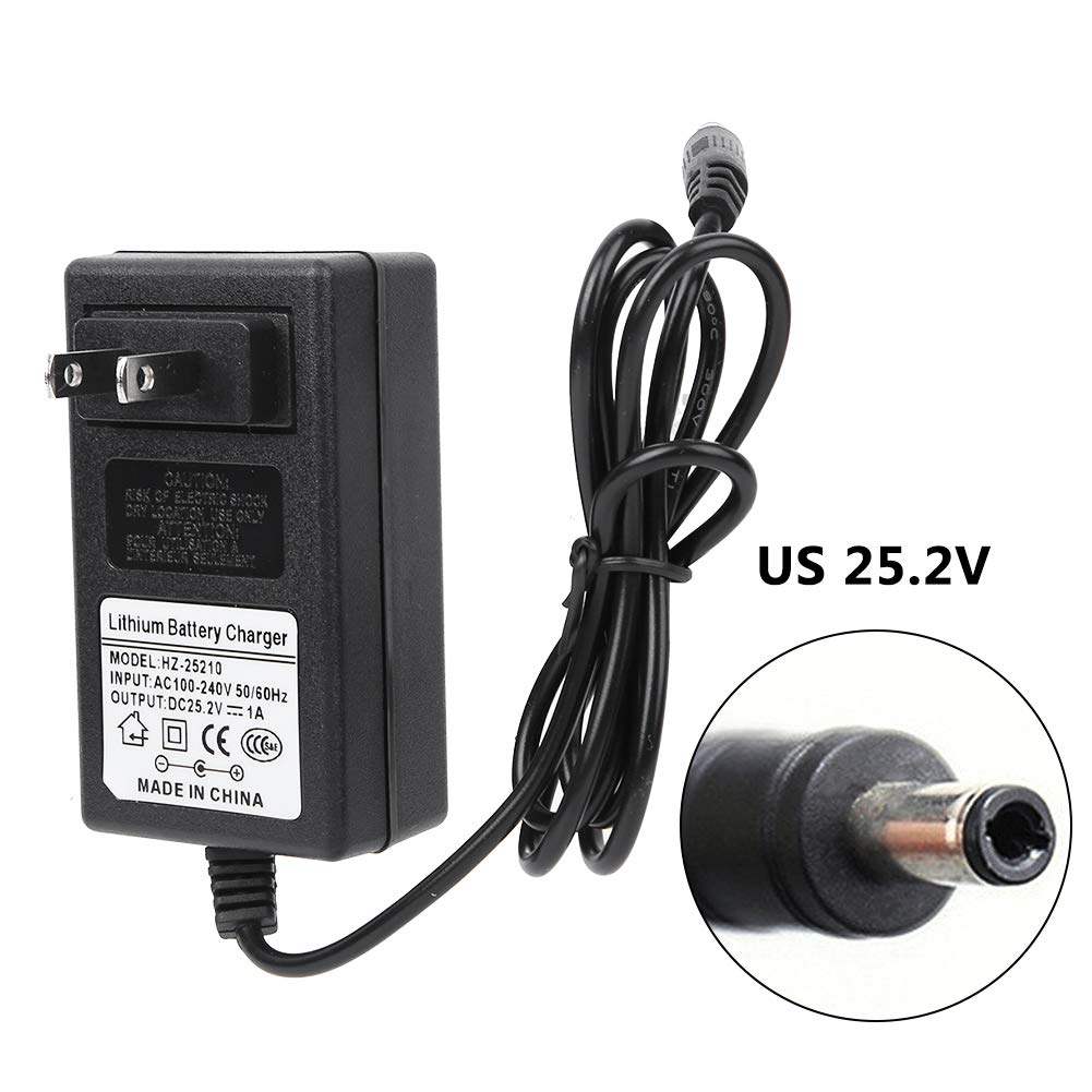 Massage Gun Adapter AC DC 100 to 240V Muscle Gun Charger Adapter Power Supply Cord Cable (US 25.2V)