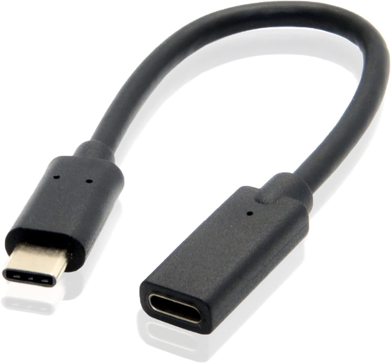 USB C Extension Cable 0.6FT, USB Type-C 3.1 Gen2 Male to Female Extender Cord, 4K Video/10Gbps Data/100W Fast Charging USB-C Extension Wire Lead for iPhone 15/16 Series, iPad Pro, MacBook Pro, More