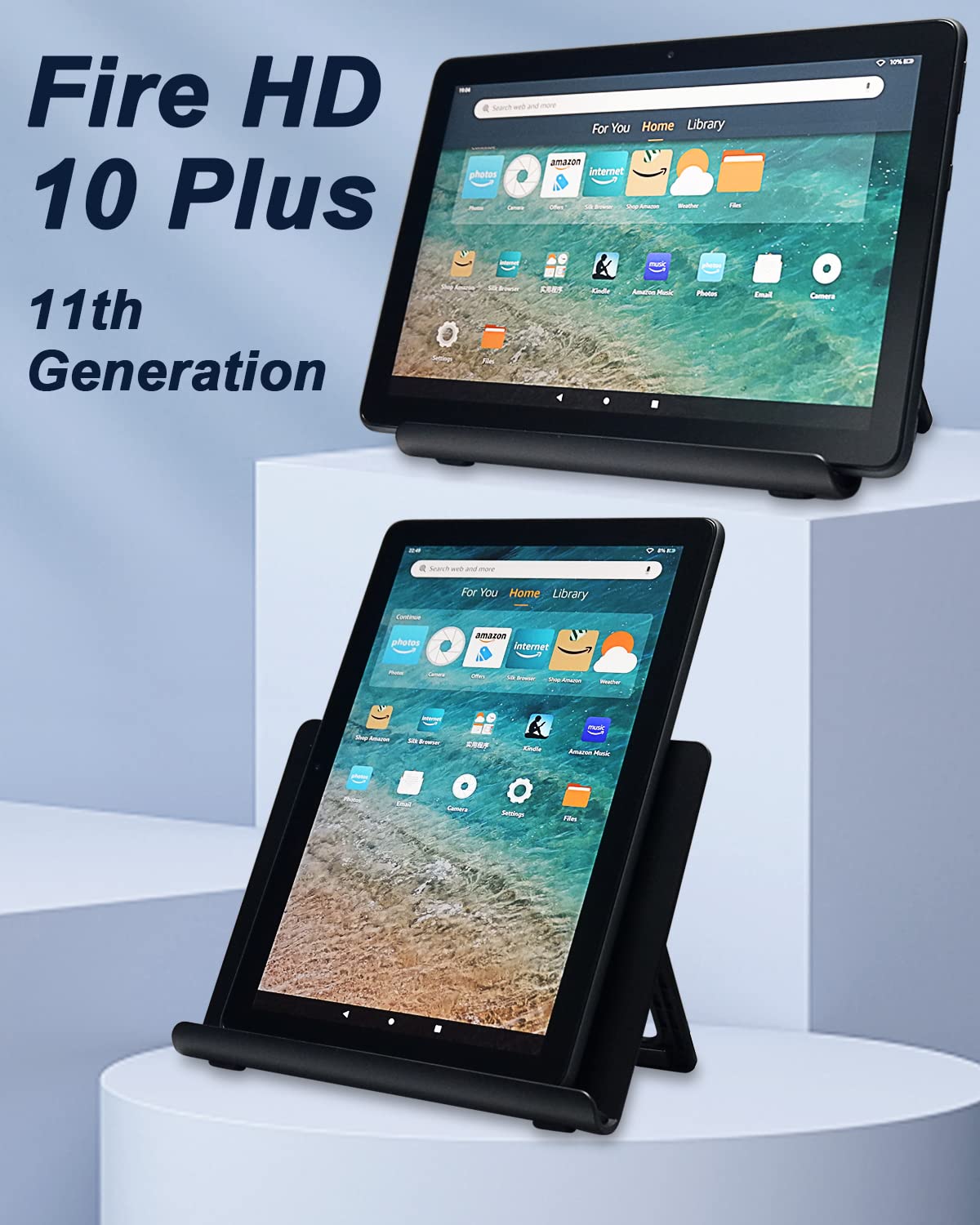 15W Wireless Charging Dock Design for Fire HD 8 Plus(2022 & 2020 Releases) & Fire HD 10 Plus (2021 Releases),DO NOT Compatible with Fire HD 8 & Fire HD 10