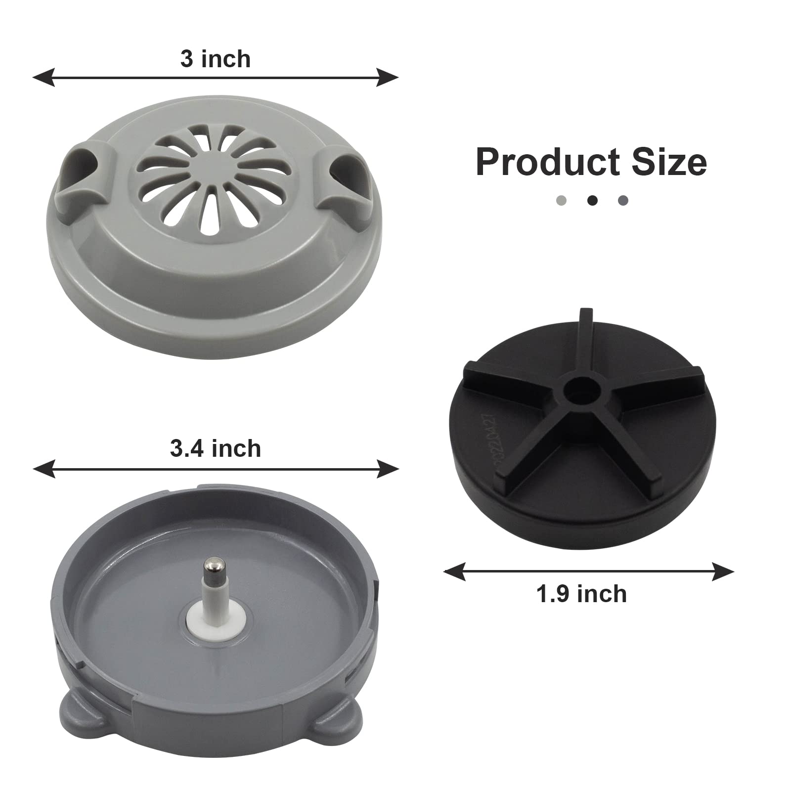 Pedicure SPA Chair Part Magnetic Head (4 pin) Replacements for LURACO Pedicure Chairs Parts - BF-004 Spa Jet Parts with Propeller and Cap Included