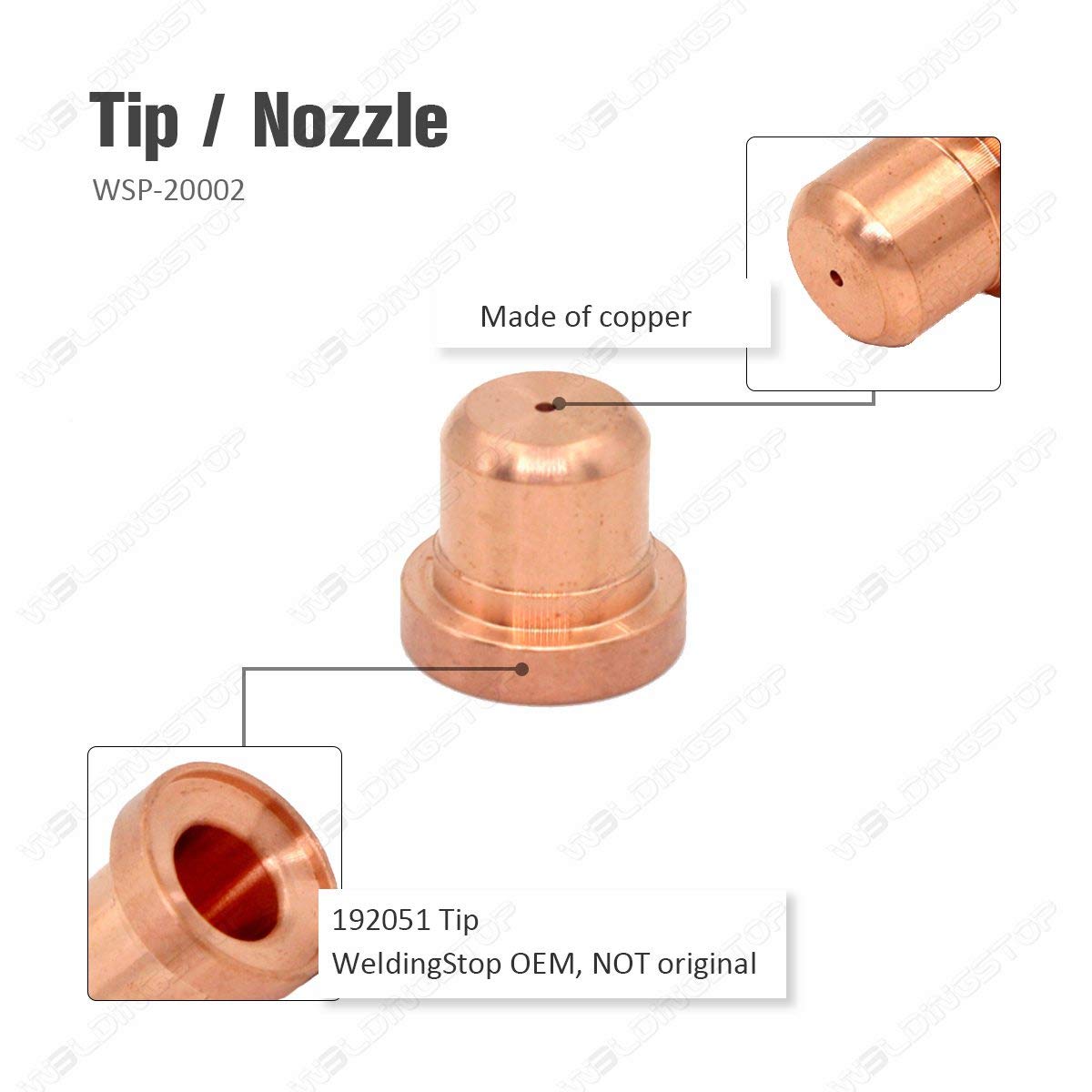 192047 Electrode 192051 Nozzle Tip 192053 Shield Cap for Miller Spectrum 2050 Cutter ICE-55C Torch