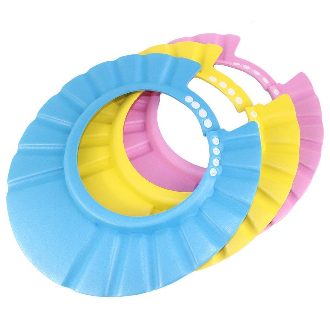 Baby Shampoo Shower Protection Cap Waterproof Bathing Hat (3 Pack)