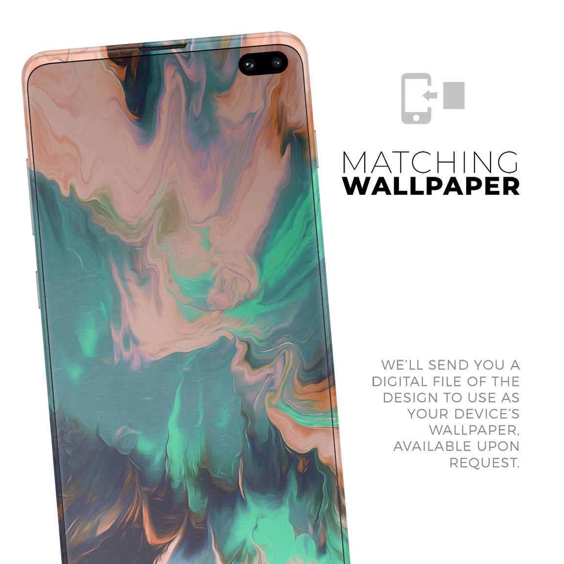 DesignSkinz Liquid Abstract Paint Remix V39 Protective Vinyl Decal Wrap Skin Cover Compatible with The Samsung Galaxy S20 (Screen Trim & Back Glass Skin)