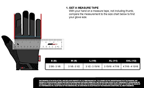 212 Performance Touch-screen Compatible, High Grip Gloves for Mechanics, High Dexterity, Adjustable Closure, Black, Medium