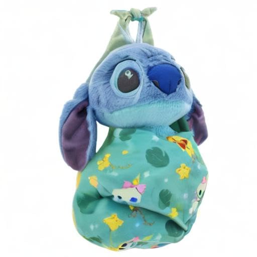 Disney Parks Exclusive - Plush Cotton Pillow - Baby in Blanket Pouch Stitch 10 Inch