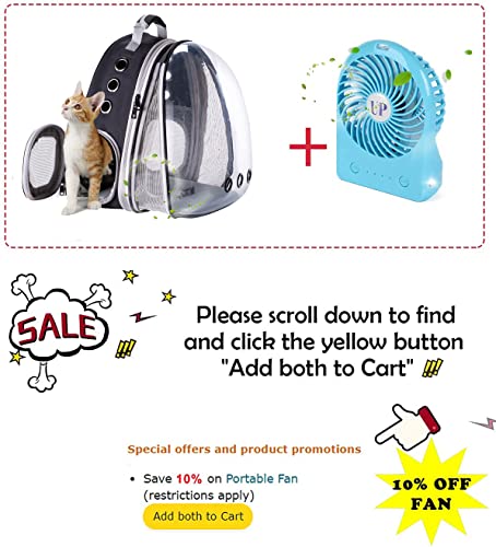 Front Expandable Cat Backpack Carrier, Fit up to 20 lbs, Space Capsule Bubble Window Pet Carrier Backpack for Large Fat Cat and Small Puppy