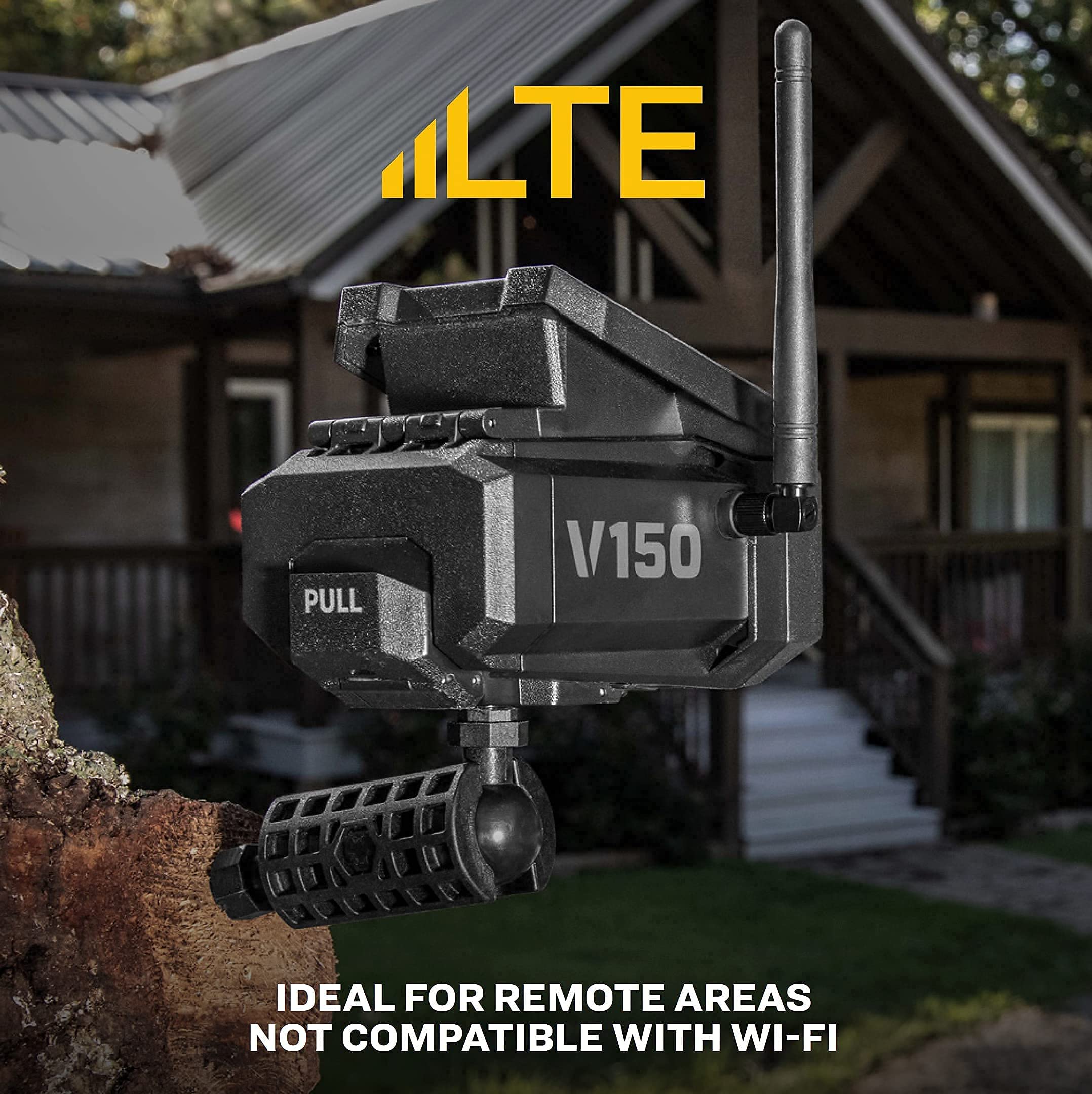 Vosker V150 Solar-Powered LTE Cellular Home Security Outdoor Camera, Motion Activated Sensor Nightvision Wireless - Bundle Including 4 V150 Cameras and 4 Security Boxes