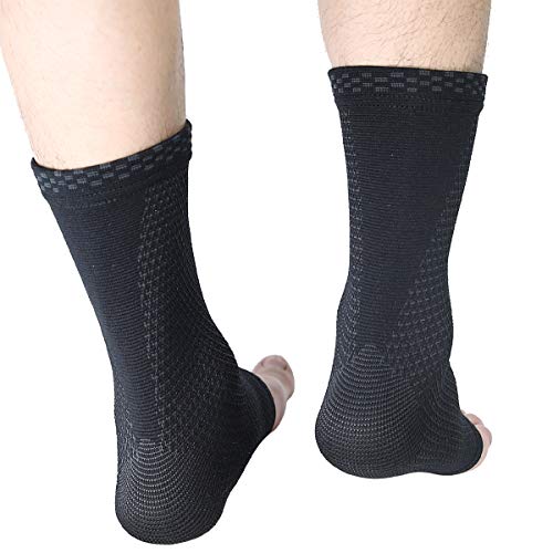 2 Pack Volleyball ankle support brace for women men compression sleeve socks sprained pair tendonitis achilles tendonitis relief plantar fasciitis basketball running soccer protector boot stability