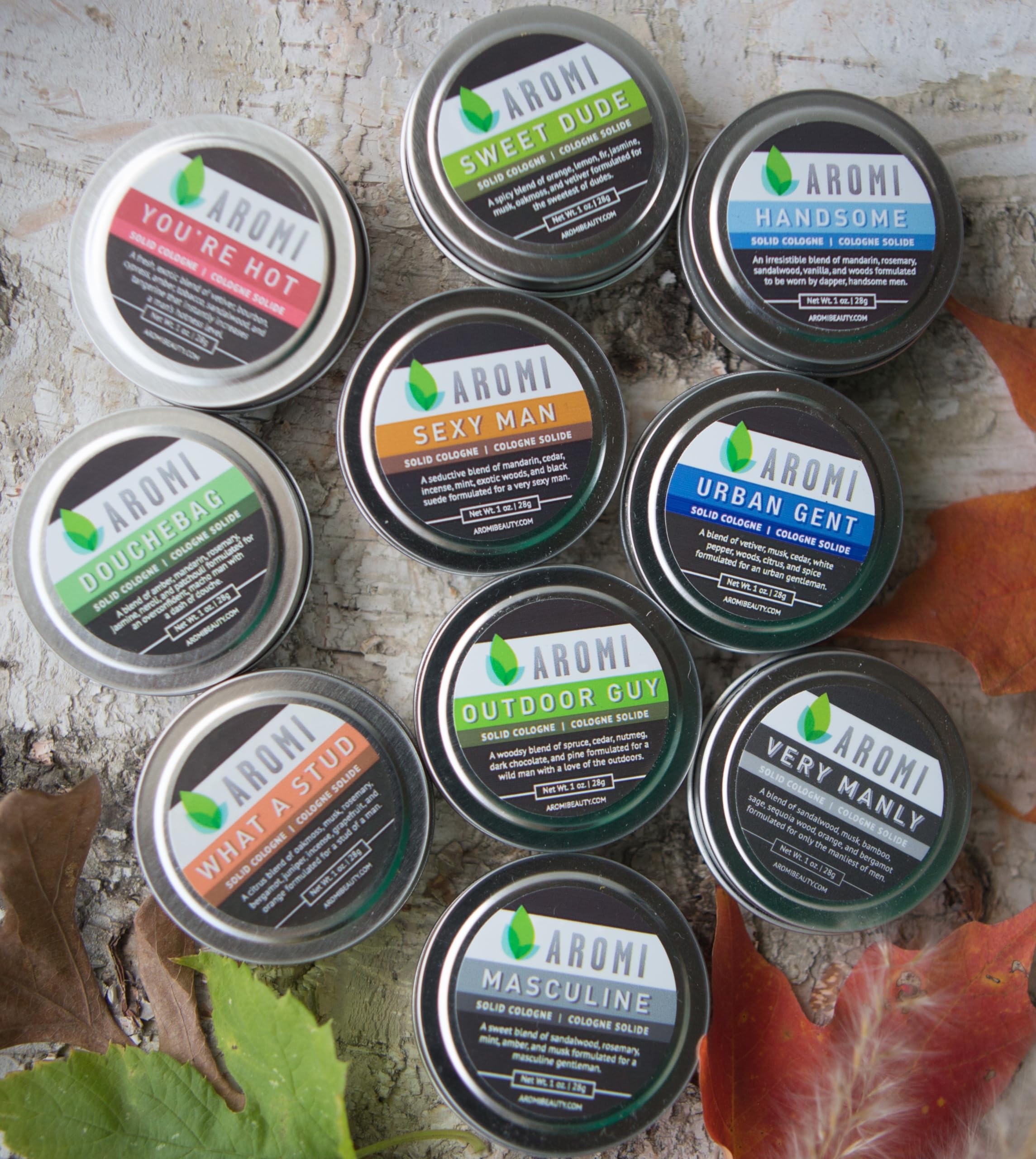 Aromi Solid Cologne | Woodsy, Earthy Men's Fragrance, Pine, Spruce, and Cedar Scent, Vegan, Cruelty-free, Father's Day Gift, Alcohol-Free (Outdoor Guy)