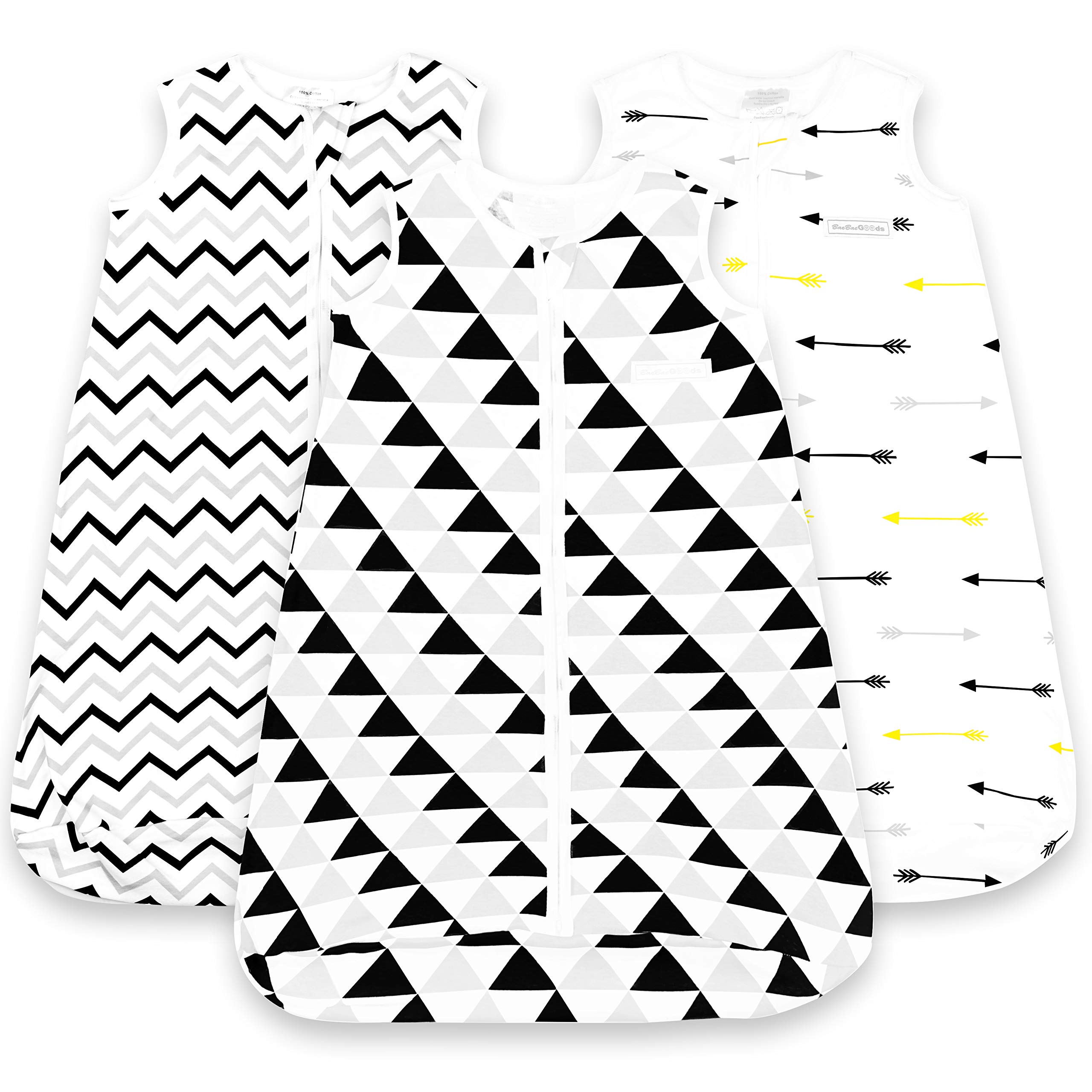 Baby Sleeping Bag Sack – Infant Sleeping Bags 18-24 Months – 3 Pack - Cotton Wearable Blanket Baby Sleep Bag – Unisex Zip Up Baby Bag for Sleeping for Boys & Girls – Breathable Bag Sleepers for Babies