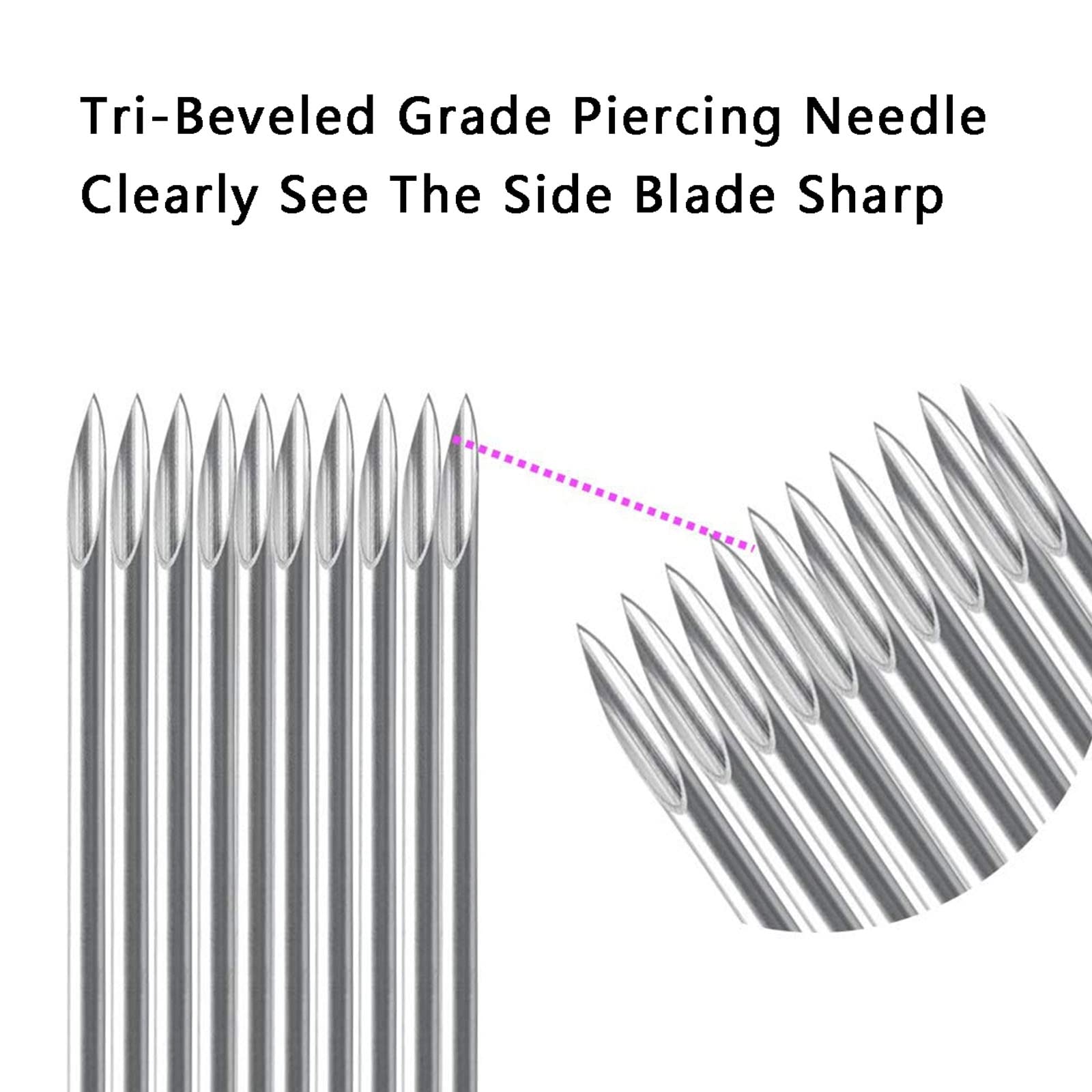 Piercing Kit,Urknall 35pcs Nose Piercing Kit 14G Piercing Needles with Piercing Clamps Stainless Steel Nose studs Nose ring for Nose Piercing Supplies