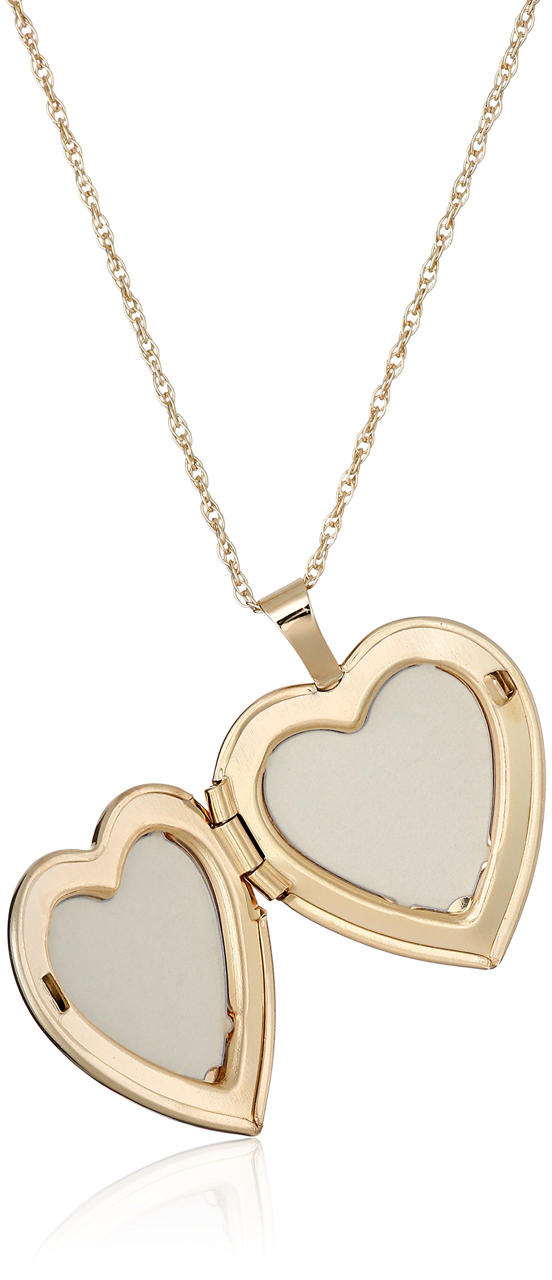 14k Gold-Filled Heart-Shaped Dog Paw Locket Necklace, 18"