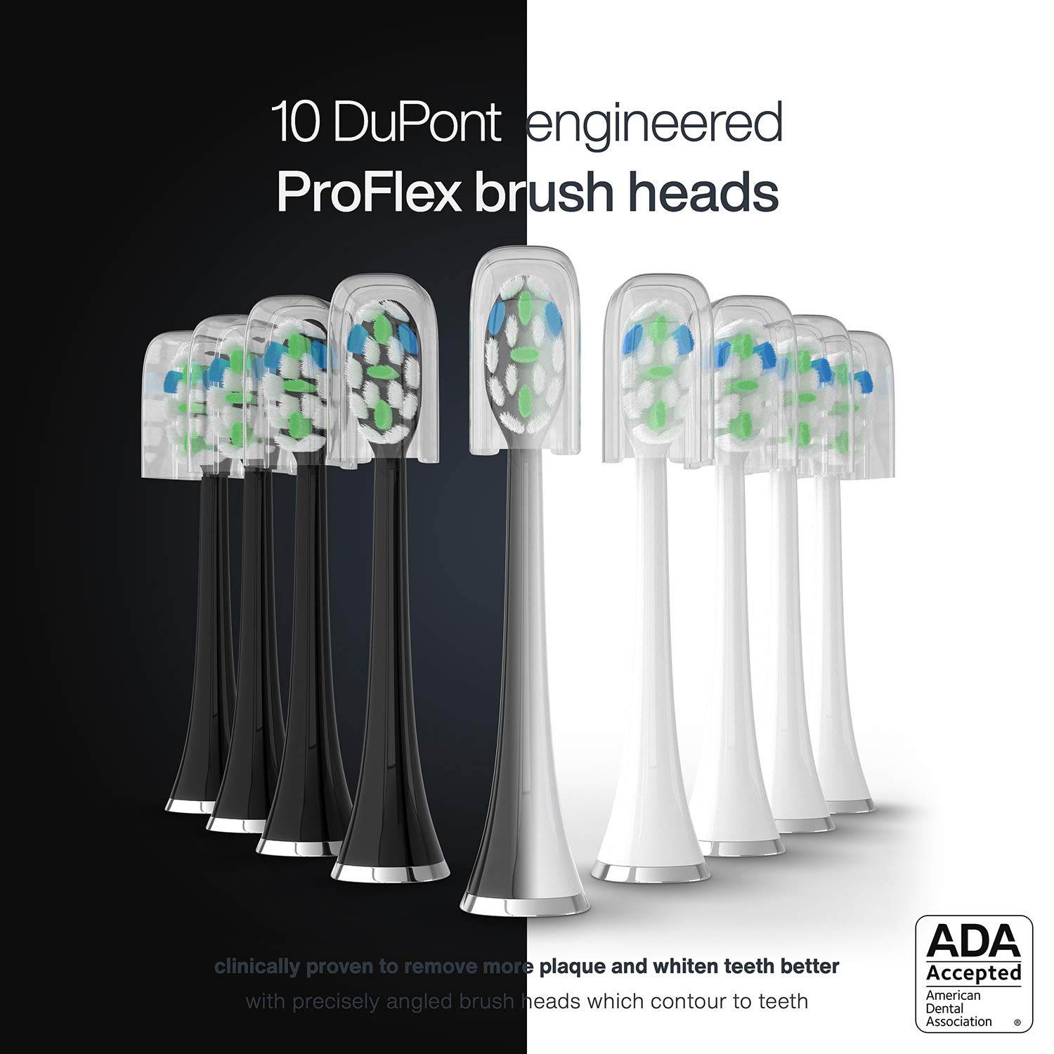 AquaSonic DUO PRO β Ultra Whitening 40,000 VPM Electric ToothBrushes β ADA Accepted - 4 Modes with Smart Timers - UV Sanitizing & Wireless Charging Base - 10 ProFlex Brush Heads & 2 Travel Cases