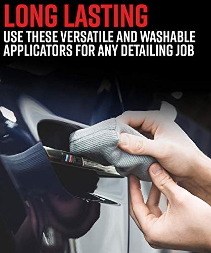 Adams Microfiber Applicator Pad (2 Pack) β All Purpose Car Detailing Applicator Sponge | Use with Ceramic Coating for Cars, Car Wax, Paint Sealants, Compound, Polish, Conditioner, Glazes & More