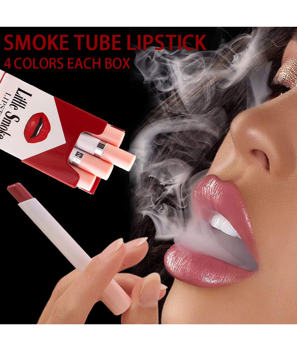 Emirde 4 Colors Matte Cigarette Lipstick Pack Set Tube Nude Red Lips Long Lasting Waterproof Liquid Lipstick Women Make up Velvet Cosmetic Lipsticks C