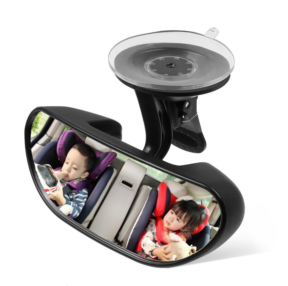 Aiprov Baby Car Mirror, Rear View Mirror Baby Front Facing For Back Seat With Suction Safety Rearview Adjustable, 360 Degree Rotable Forward Baby Mirror For Infant
