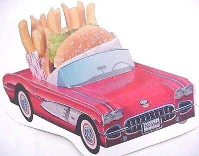 6 Assorted Classic Cardboard Cars Party Food Boxes