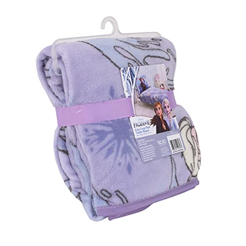 NoJo Disney Frozen 2 Elsa and Nokk Lavender and Pink Super Soft Toddler Blanket - 40"x 50"