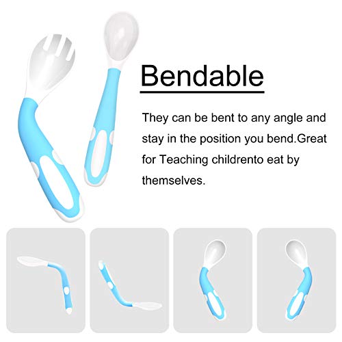 ANTUREBAY Suction Plates for Babies, 100% SiliconeToddler plates,Divided Baby Plates, Dishwasher & Microwave Friendly,Food Grade Silicone Kids Plates with Spoon Fork. (Blue,Green,Gray)