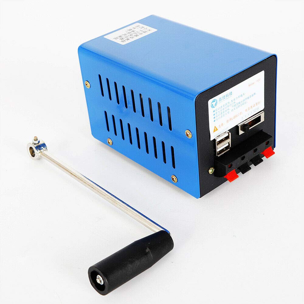 20W Hand Crank Generator, Upthehill Portable Crank Generator Multifunction Hand USB Generator Crank Emergency USB Charger Generator for Outdoor Travel Camping Hiking Survival
