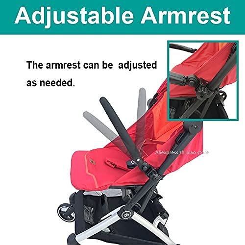 Baby Stroller Accessories Adustable Armrest,Compatible with GB Pockit+ All City (PU Leather Armrest), 1 Count (Pack of 1)-L8