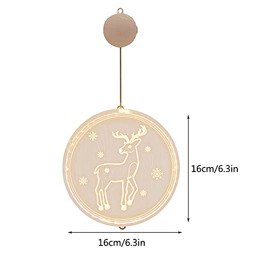 3D Disc Hanging Lights LED Christmas Lights Room Decoration Lights Wedding Party Home Garden Bedroom Outdoor Indoor Wall Decorations (B)