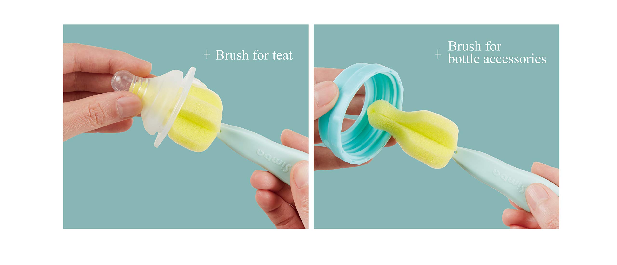 Simba Sponge Nipple Brush with Easy Hanging Hook (Turquoise)