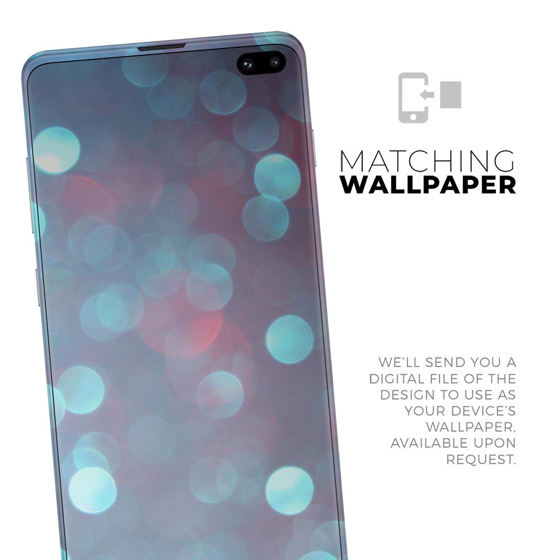 DesignSkinz Unfocused Blue and Red Orbs Protective Vinyl Decal Wrap Skin Cover Compatible with The Samsung Galaxy S20 (Screen Trim & Back Glass Skin)
