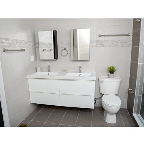 Amazon Basics AB-BR817-SN Bathroom Hardware Set, Variety Pack, 5 Piece, Satin Nickel