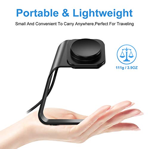 NANW Charger Dock Compatible with Samsung Galaxy Watch 5/5 Pro/Watch 4/Watch 4 Classic/Watch 3/Active 2 /Active, USB Replacement Charging Cable Dock Stand Accessories for Galaxy Watch 5/5 Pro,Black