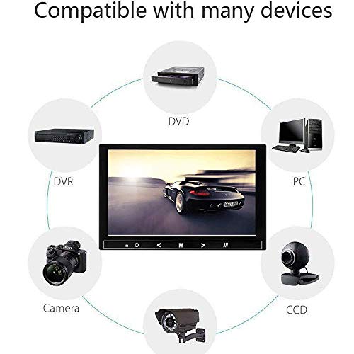 bosstouch 11.6" Inch Security Monitor HDMI/BNC/AV/VGA/USB Input 1366x768 IPS Resolution Touch Buttons Mini Video Camera Audio Monitors & Displays TV Screen