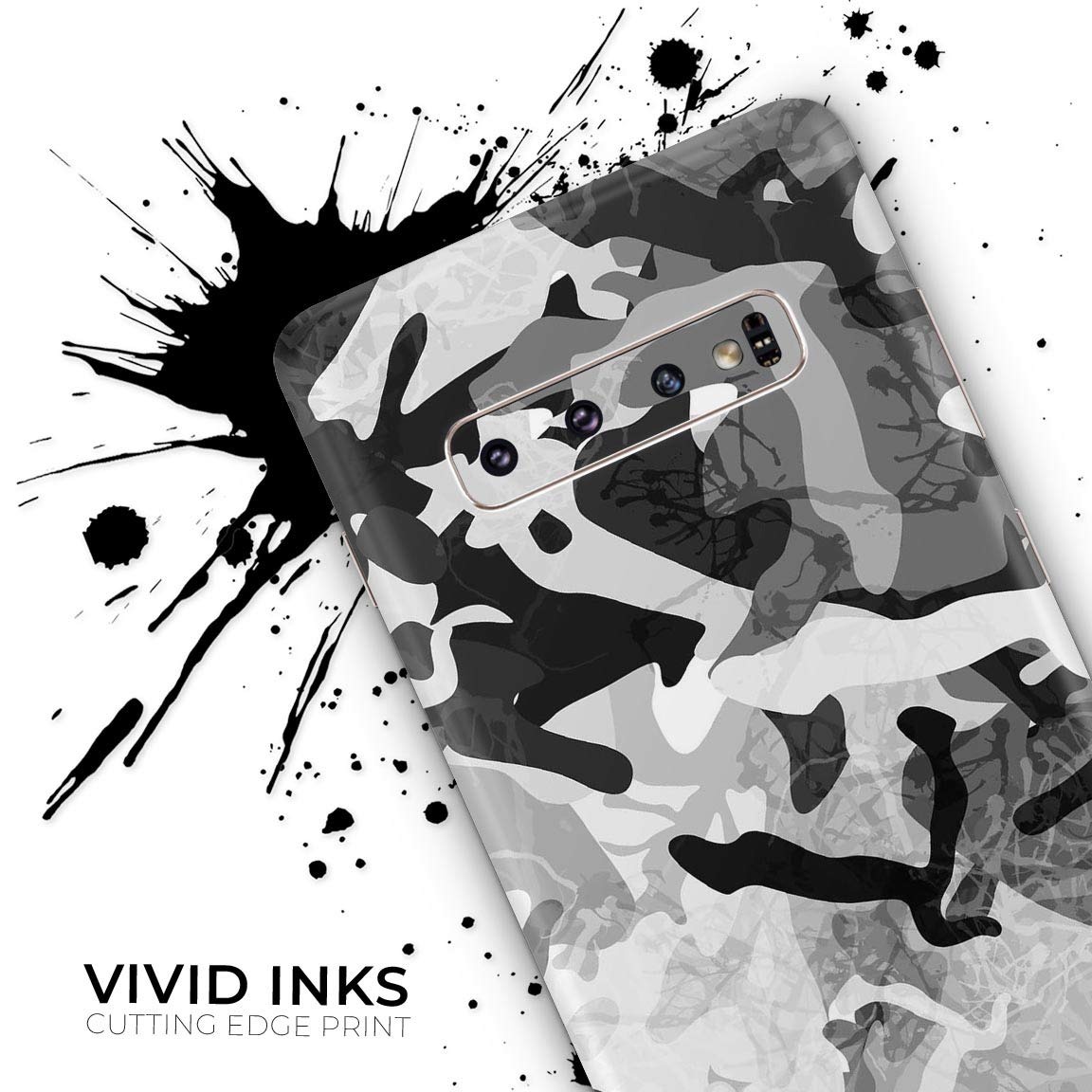 DesignSkinz Desert Snow Camouflage V2 Protective Vinyl Decal Wrap Skin Cover Compatible with The Samsung Galaxy S20 (Screen Trim & Back Glass Skin)