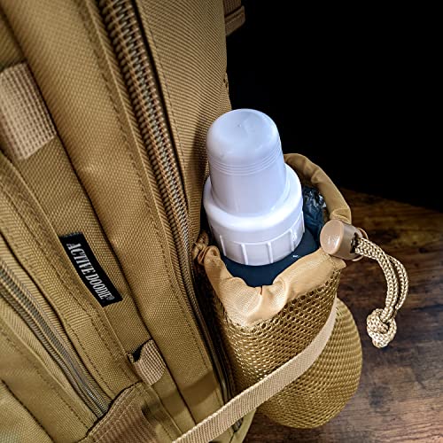 ActiveDoodie Dad Diaper Bag for Men with Camo Changing Pad, USA Dad Squad Patches, Diaper Bag for Dad, Coyote Brown