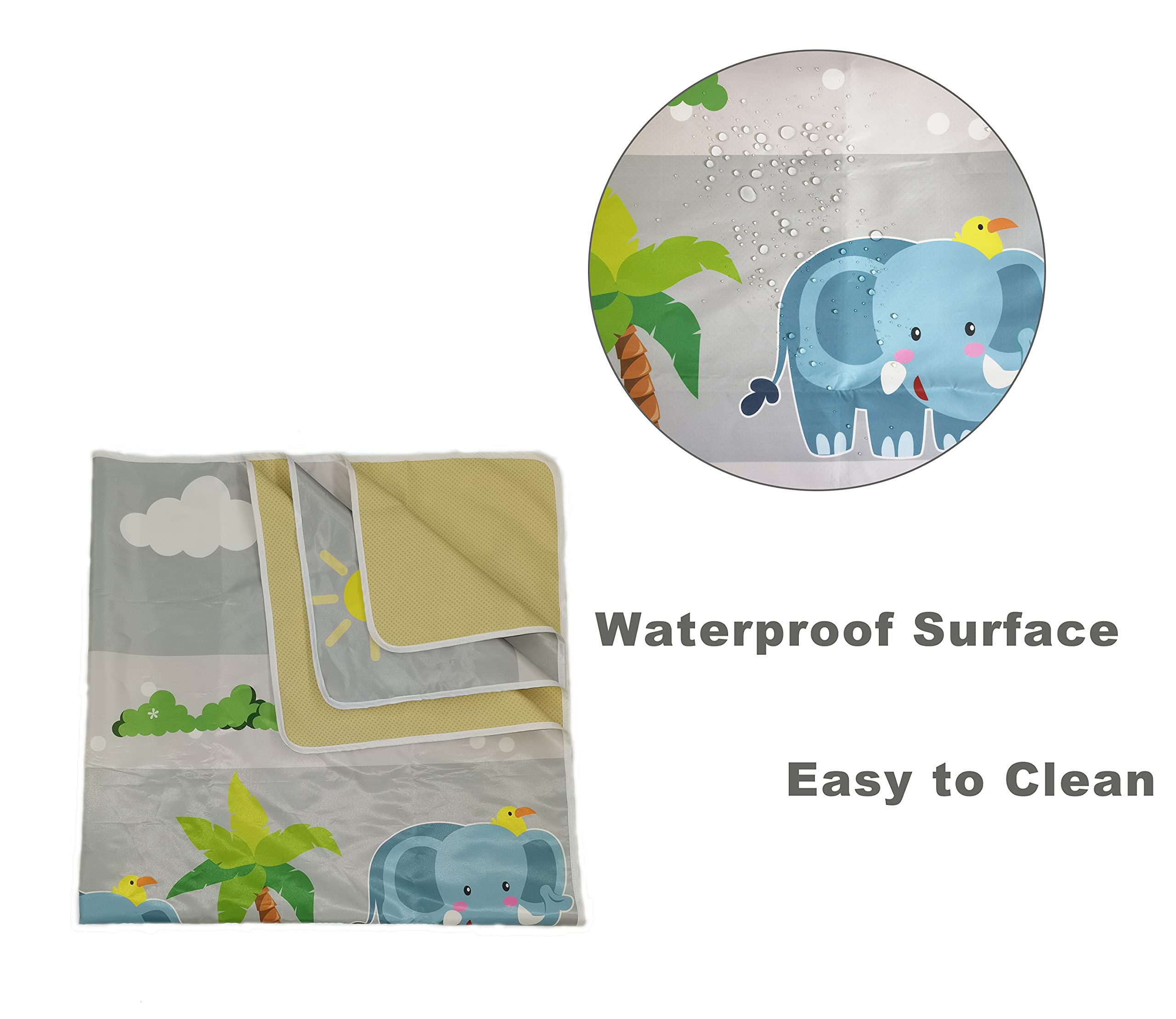 Large Splat Mat for Under Highchair Washable , Anti-slip Silicone Spot Splash Mat, Waterproof Floor Protector, Mess Mat for Arts Craft (53x53 inch)