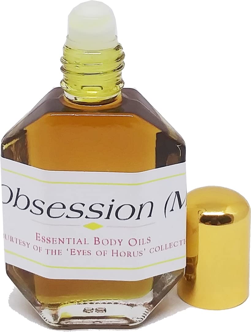 Cultural Exchange Obsession - Type for Men Cologne Body Oil Fragrance [Roll-On - Clear Glass - Brown - 1/2 oz.]