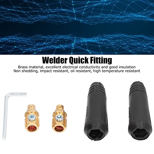 2 Set DKJ10β25 Welding Cable Quick Connectors 200A Welder Male Head Quick Fitting Accessories for All TIG Welding