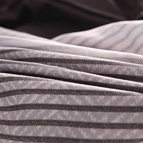Bed Linen 3 Piece Bed Sheet Quilt Cover Quilt Cover Pillowcase Bedding Cover Stripe Style Quilt Cover Pillowcase Large taoxiang (Color : Red)