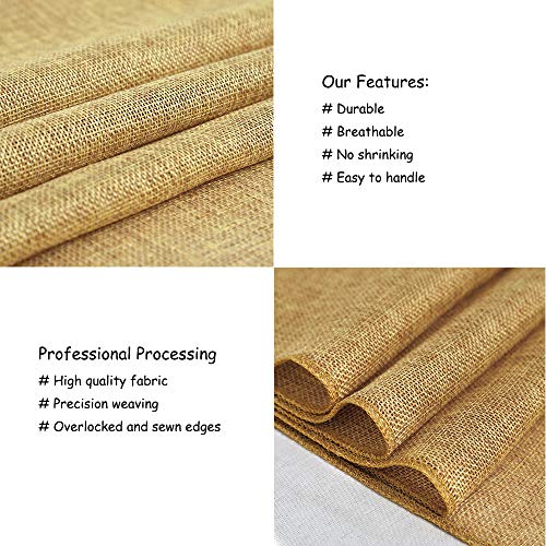 B-COOL ๐๐๐ฟ๐น๐ฎ๐ฝ ๐ง๐ฎ๐ฏ๐น๐ฒ ๐ฅ๐๐ป๐ป๐ฒ๐ฟ 2 Pieces 13x108 Inch Dining Table Runner Dresser Cover for Farmhouse Jute Table Runner Fabric Wedding Party Fall Decorations Khaki