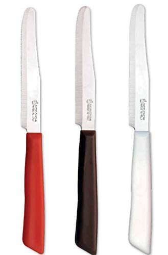 6 kitchen Knifes (Knives) - Italian Stainless Steel Vegetable/Steak/Table Knife Cutlery (Green)