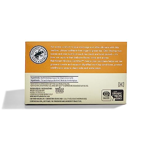 365 by Whole Foods Market, Tea Green With Lemon Myrtle Decaf Organic, 40 Count