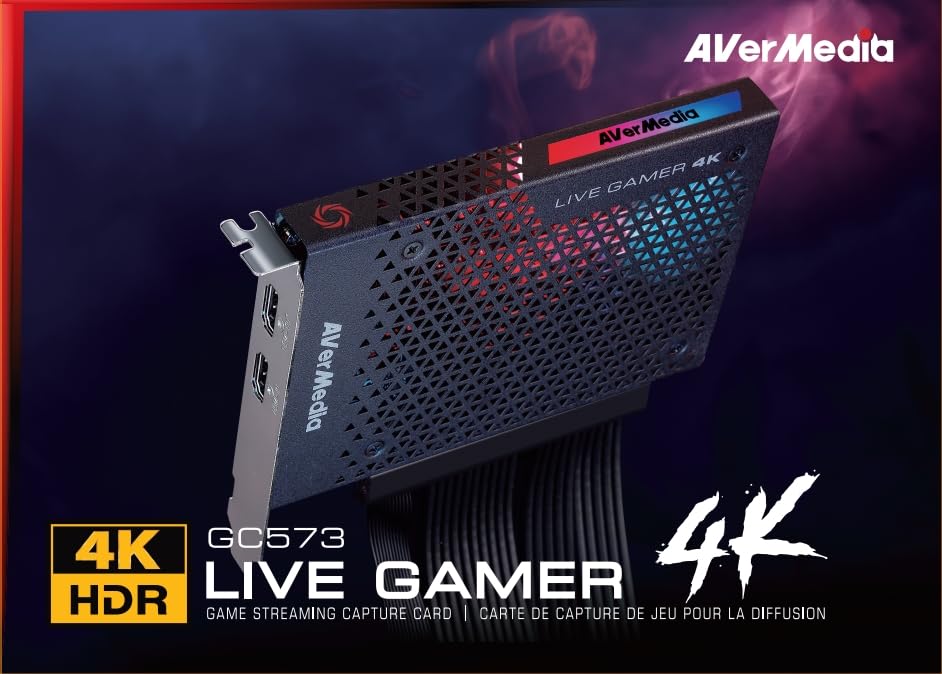 AVerMedia GC573 Live Gamer 4K Internal Capture Card: 4K60 HDR10 Streaming and Recording with Ultra-Low Latency for PS5, Xbox Series X/S, OBS, Twitch, YouTube, Windows 11 - TAA/NDAA Compliant