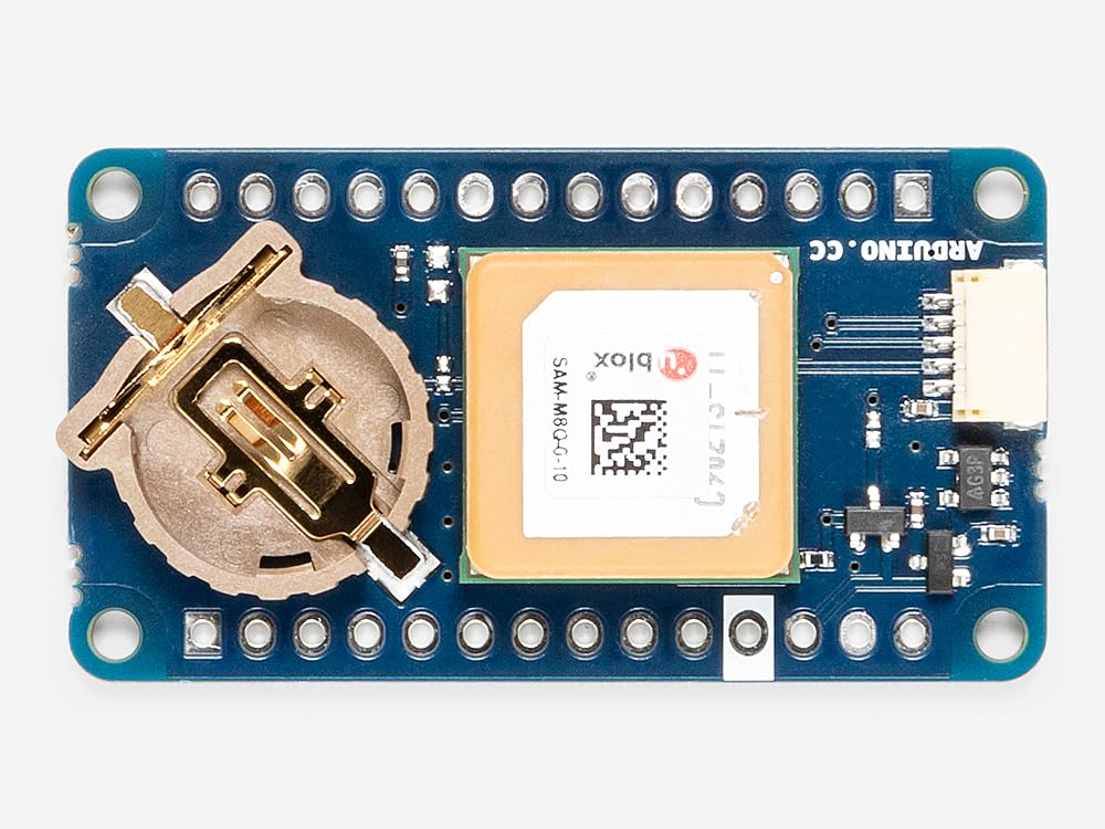 Arduino MKR GPS Shield [ASX00017] - High-Performance GNSS Module MKR Boards, Featuring u-blox SAM-M8Q, Multi-Constellation Support (GPS, GLONASS, Galileo), and Plug 'n' Play Functionality.