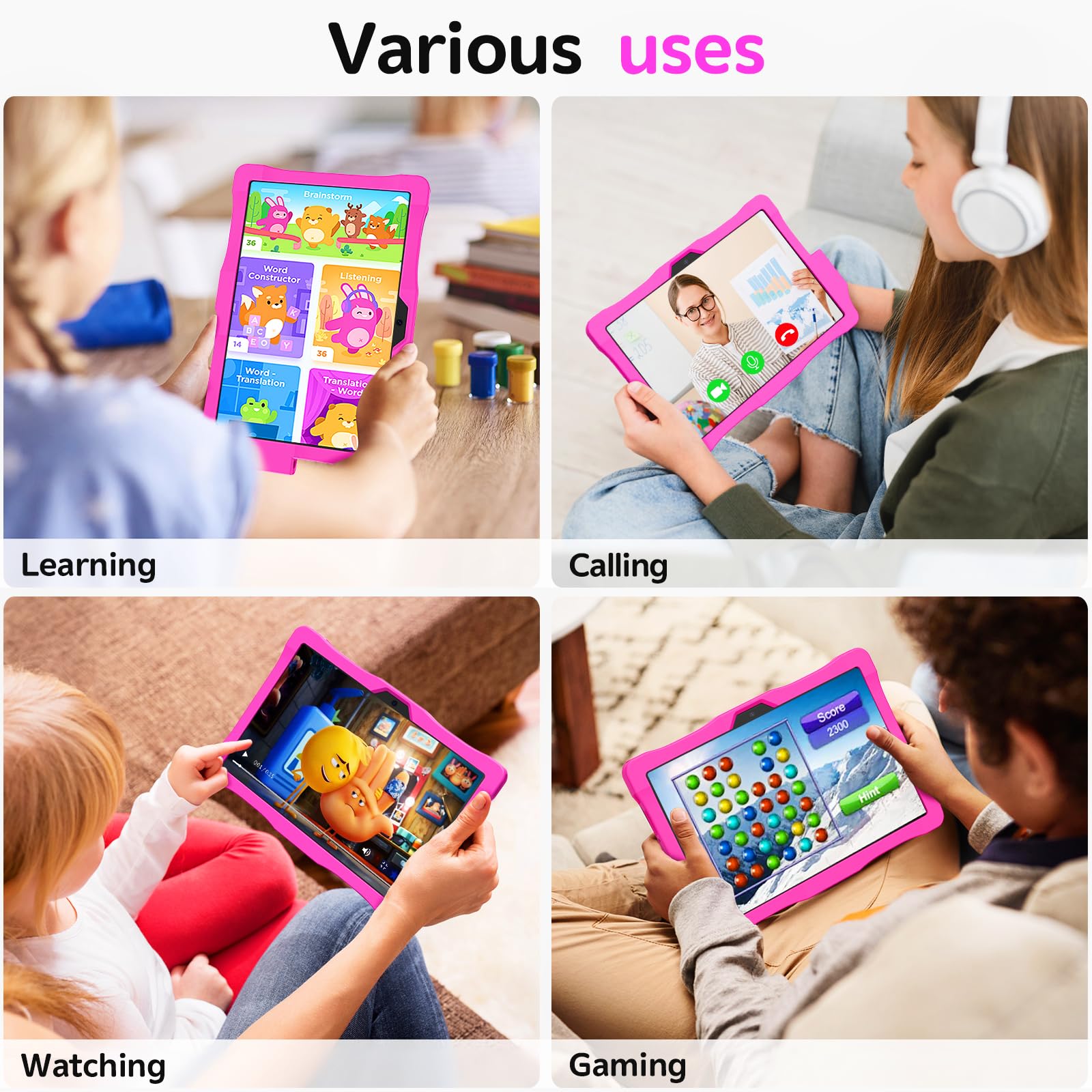 2022 Android 12 Tablet 10.1 inch, 64GB Storage 2.0GHz Fast Processor Android Tablet with Tablet Case Stylus Pen, 6000mAh Battery Stable 5G WiFi Tablets, HD IPS,Type C,Bluetooth 5.0, GPS,Dual Camera