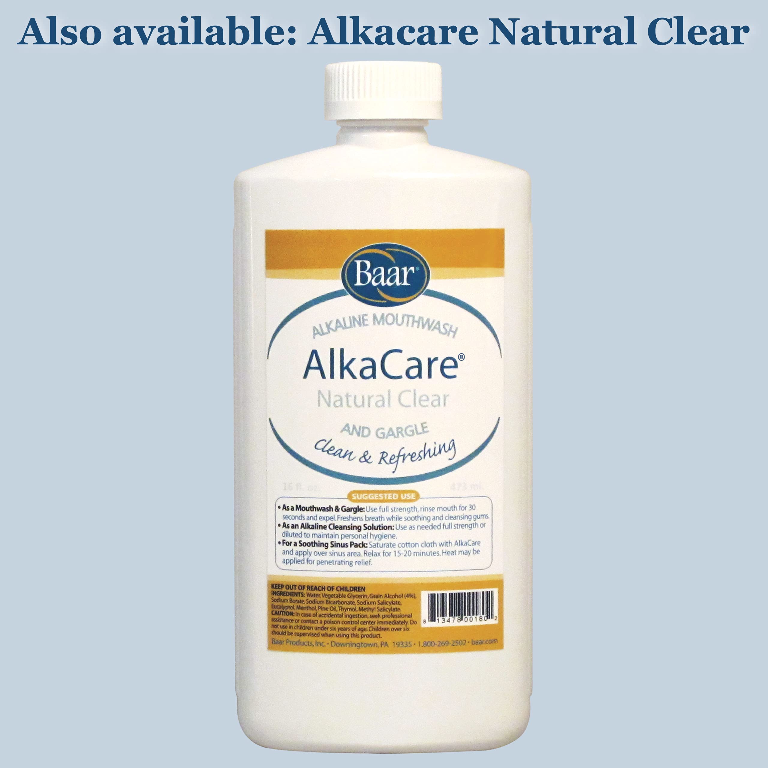 AlkaCare Mouthwash & Gargle, 16 Oz.