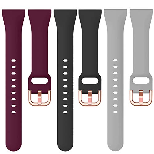 smaate Watch Band Compatible with P22 Donerton, Popglory, CanMixs, Kalinco 1.4inch, Motast Mugu Chalyh P36 P32, FirYawee P9 and compatible with AGPTEK LW31 Smartwatch, 3-pack, Slim Silicon replacement strap